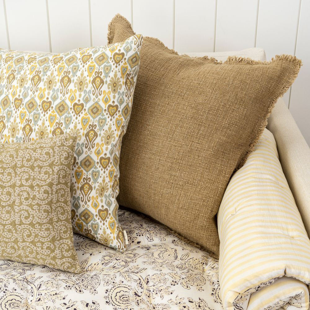 Selena Linen Pillow, dijon, 20 x 20 – Woody's Mercantile