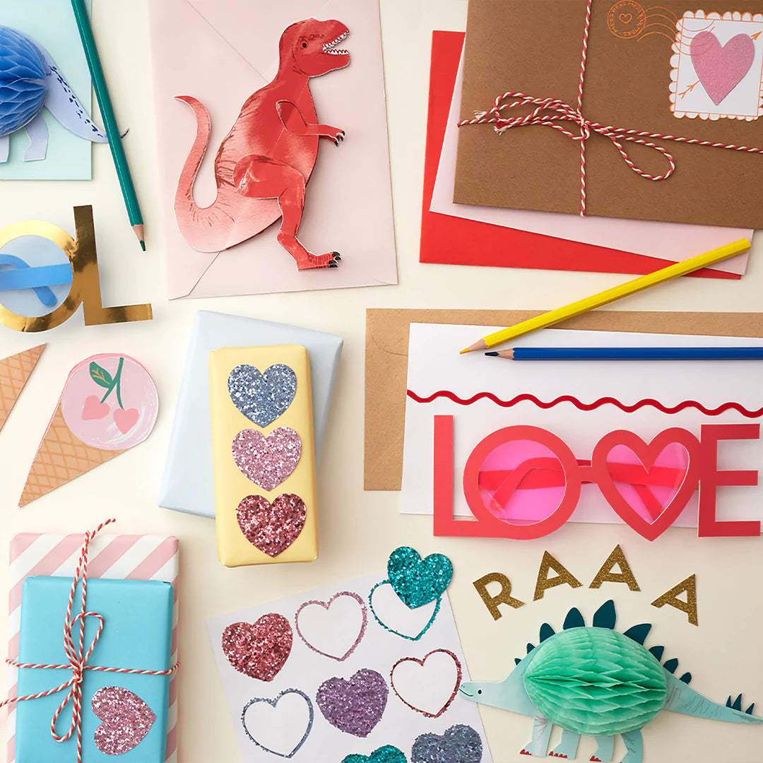Rainbow Glitter Heart Sticker Sheets – Woody's Mercantile