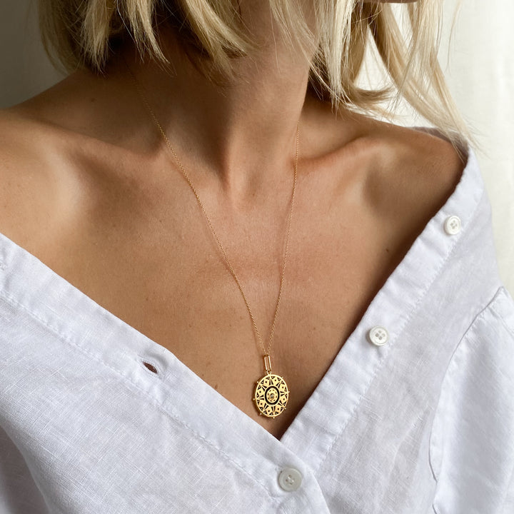 Karmic Wheel Necklace w/enamel – Woody's Mercantile